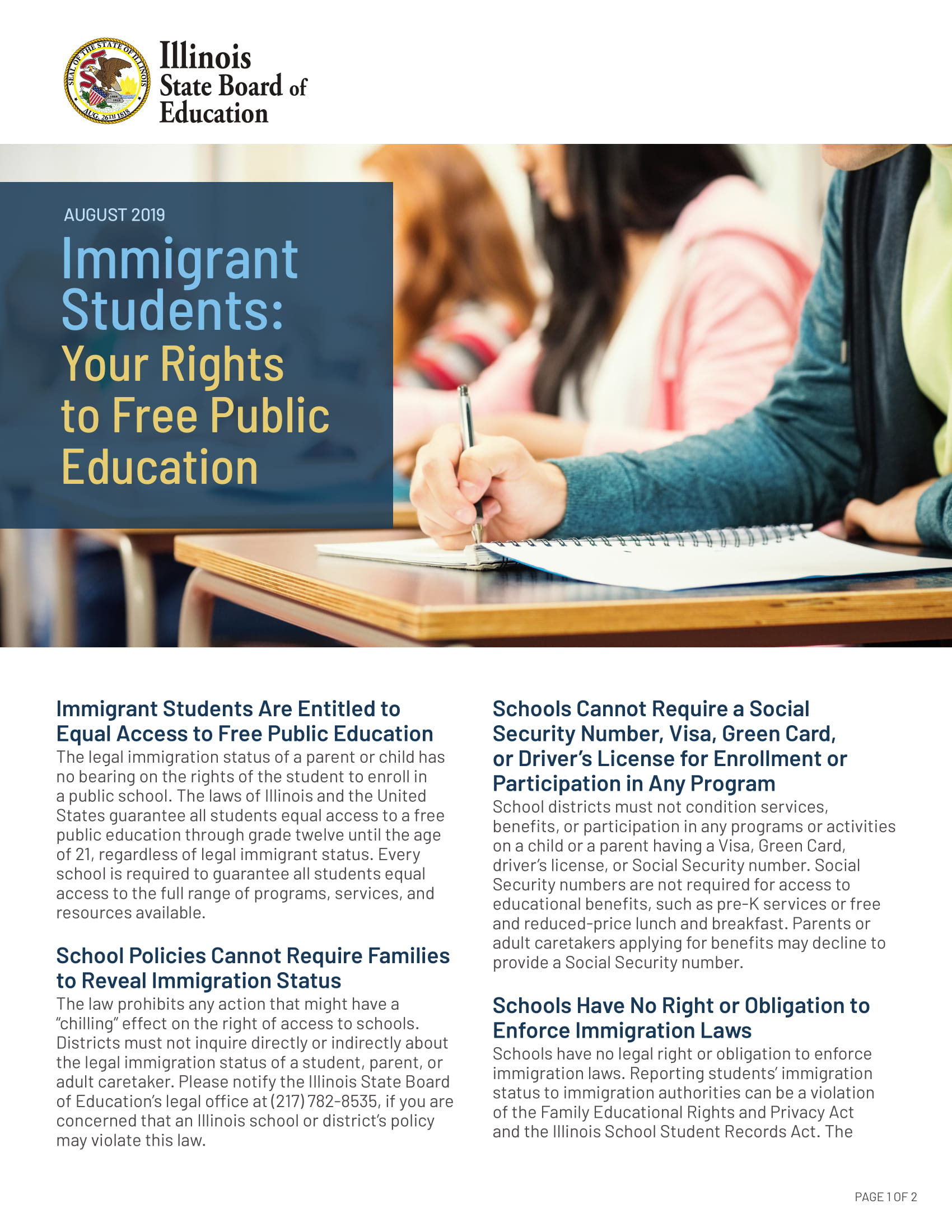Immigrant Students: Your Rights to Free Public Education - Tony McCombie