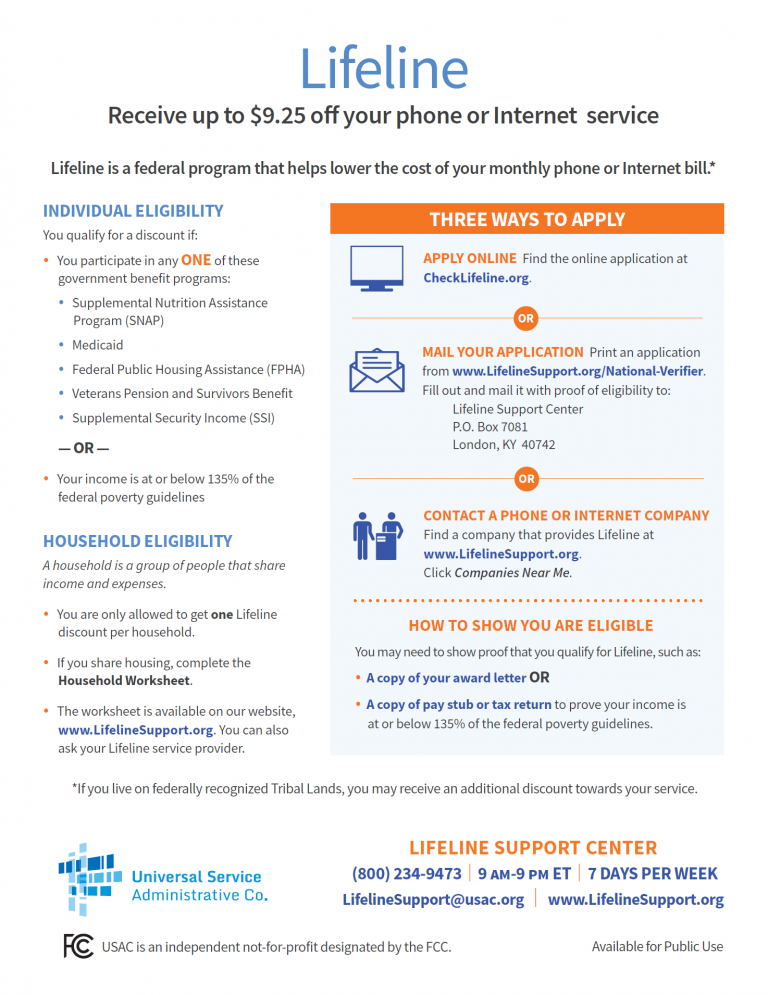 Lifeline program provides discounts on phone and broadband for low ...